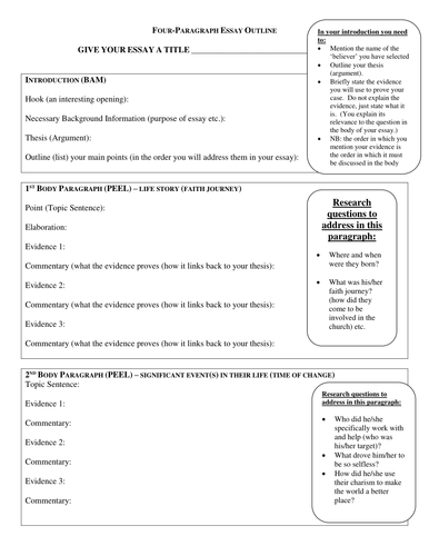 Theology research task | Teaching Resources