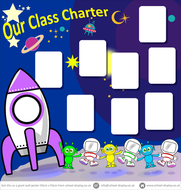 Space Theme classroom charter poster | Teaching Resources