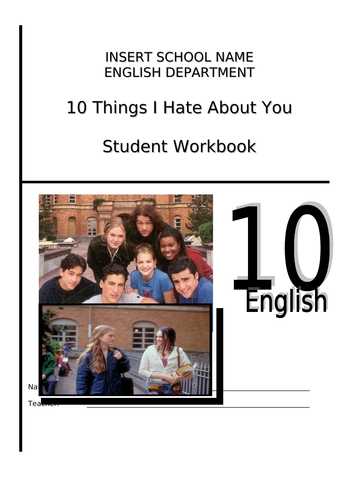 10 Things I Hate About You Workbook | Teaching Resources
