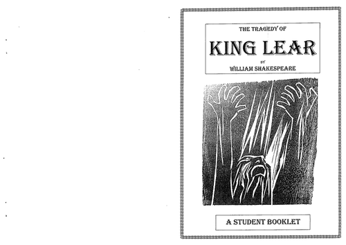 King LEar study guide and supporting materials for revision | Teaching ...
