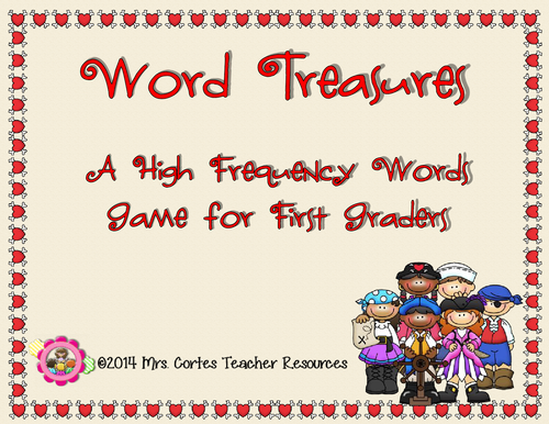 Word Treasures- High Frequency Words Game for first grade | Teaching ...