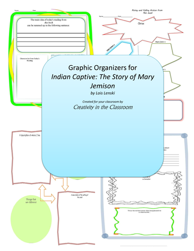 Graphic Organizers for Indian Captive | Teaching Resources