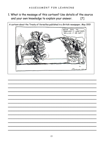 Treaty of Versailles Revision & Study Guide Assessment Pack | Teaching ...