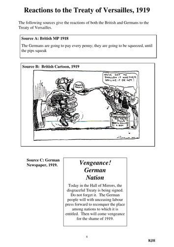 End of the First World War & Treaty of Versailles Resource Booklet ...
