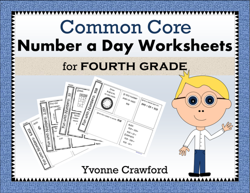 Number a Day Math Printables (fourth grade) | Teaching Resources