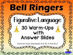 Bell Ringers - Common Core - Figurative Language | Teaching Resources