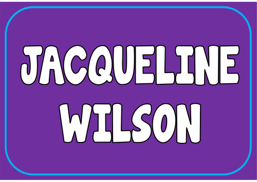 JACQUELINE WILSON TEACHING DISPLAY RESOURCES -ENGLISH READING KS1-2 ...