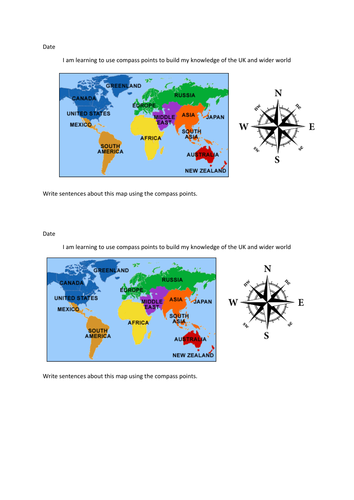 Compass and map reading lower KS2 Geography by izzynicole - Teaching ...