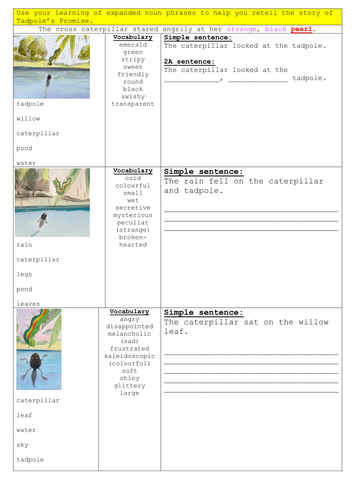 Alan Peat 2A sentence - Tadpole's Promise | Teaching Resources