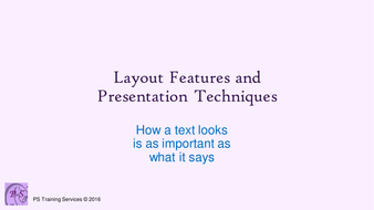 Layout Features and Presentation | Teaching Resources