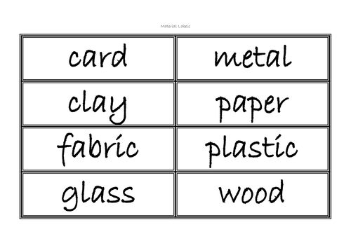 Science Year 1 and 2 Properties of Materials | Teaching Resources
