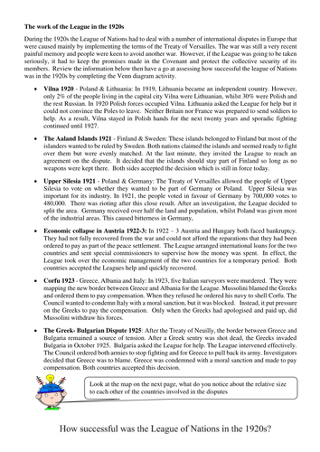 The League of Nations 1919 - 1939 | Teaching Resources