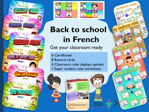 French Back to school Certificates and Posters | Teaching Resources