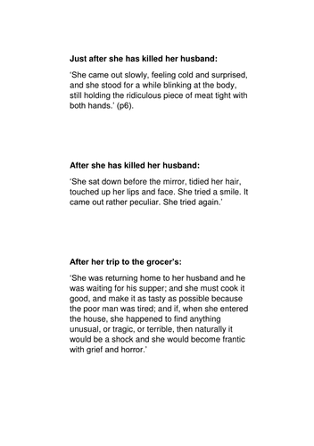 KS3 Roald Dahl SoW Landlady/Lamb to the Slaughter (LA) | Teaching Resources