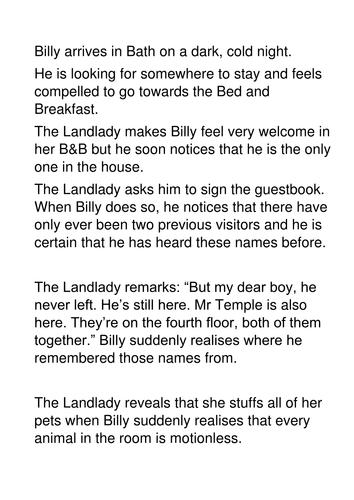 KS3 Roald Dahl SoW Landlady/Lamb to the Slaughter (LA) | Teaching Resources