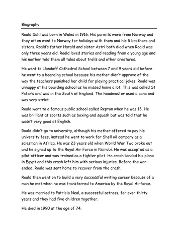 KS3 Roald Dahl SoW Landlady/Lamb to the Slaughter (LA) | Teaching Resources