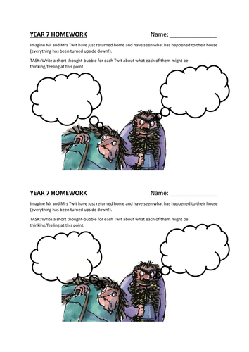 KS3 'The Twits' Roald Dahl SoW. | Teaching Resources