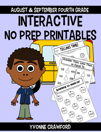 Back to School Interactive No Prep Printables - Fourth Grade | Teaching ...