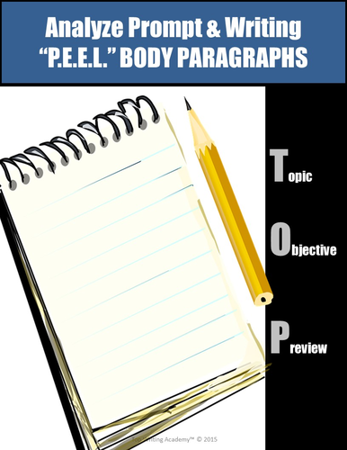 Body PEEL Paragraphs Essay Writing Fundamentals | Teaching Resources