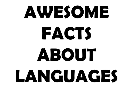 MFL display to promote languages and give facts about world languages ...
