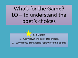 Comparing War Poetry | Teaching Resources
