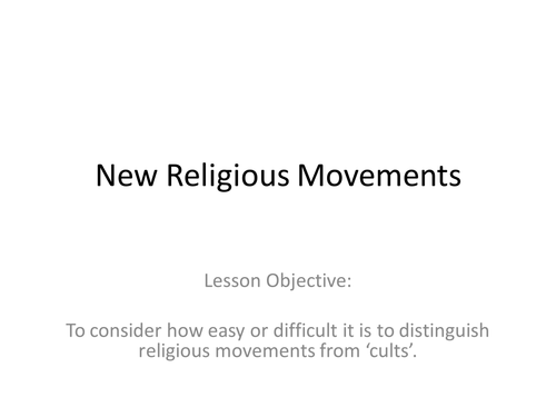 New Religious Movements | Teaching Resources