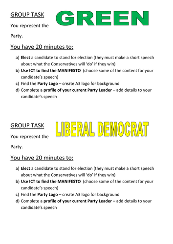 MOCK ELECTION lesson plan resources class election politics voting ...