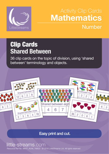 Shared Between - Clip Cards by LittleStreams - Teaching Resources - TES