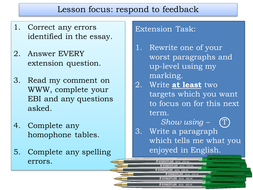 Feedback, DIRT Time, Reflection Time Slides | Teaching Resources