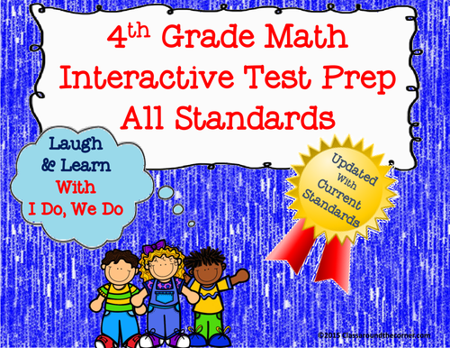 4th Grade Math Interactive Test Prep: All 34 Standards | Teaching Resources