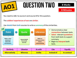 New AQA English Language GCSE Paper 2 Section A Planning Slides ...