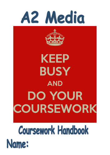 WJEC A2 Media Studies Coursework Handbook | Teaching Resources