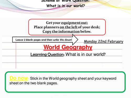 World Geography by kaileigh - Teaching Resources - TES