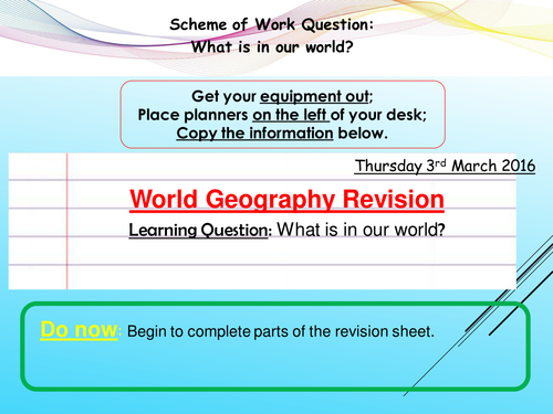 World Geography | Teaching Resources