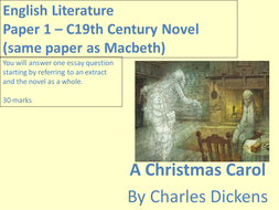 NEW AQA GCSE English Literature - Paper 1: C19th Novel - A Christmas ...