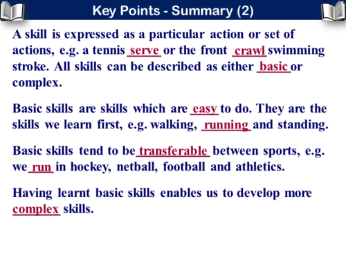 PE501ST - Classification of Skills (Basic, Complex, Open, Closed ...
