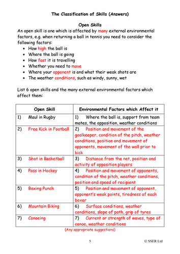 PE501ST - Classification of Skills (Basic, Complex, Open, Closed) WS ...