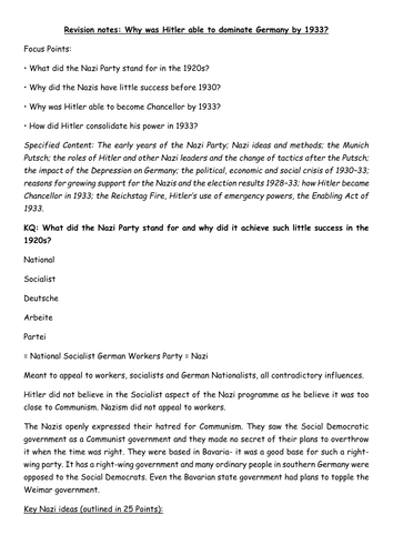 The Rise of the Nazis | Teaching Resources