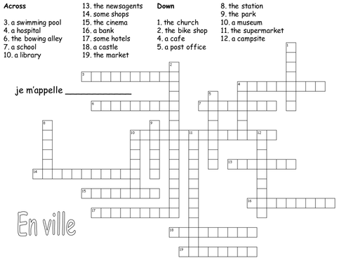 Places in town - au centre ville | Teaching Resources