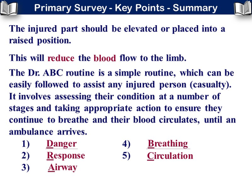 PE705ST - First Aid - Simple Techniques & The Primary Survey | Teaching ...