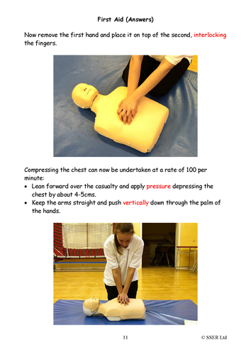 PE705ST - First Aid - Treating Injuries WS | Teaching Resources