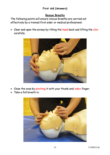 PE705ST - First Aid - Treating Injuries WS | Teaching Resources