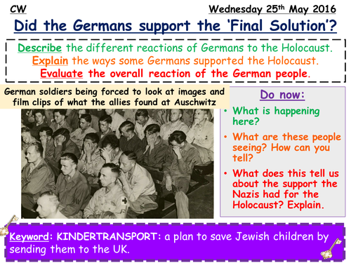 Holocaust Yr 9 SoW | Teaching Resources