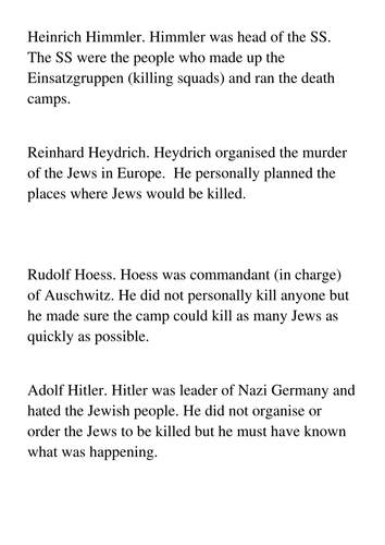 Holocaust Yr 9 SoW | Teaching Resources