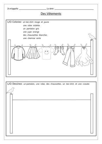 FRENCH - CLOTHING - Des Vêtements - Introduction | Teaching Resources
