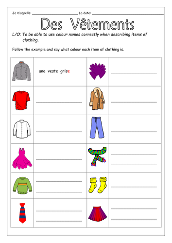FRENCH - CLOTHING - Des Vêtements - Introduction | Teaching Resources