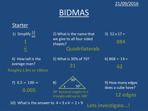 Year 7 / Year 8 KS3 Lessons Multiplication, Short Division, Long ...