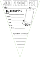 About Me bunting tutor time activity | Teaching Resources