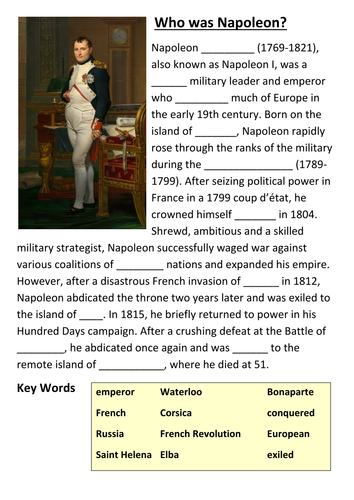 Napoleon Bonaparte Puzzle Pack | Teaching Resources