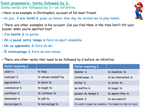 Grammar Bundle - Où, Question words, Verbs followed by à | Teaching ...